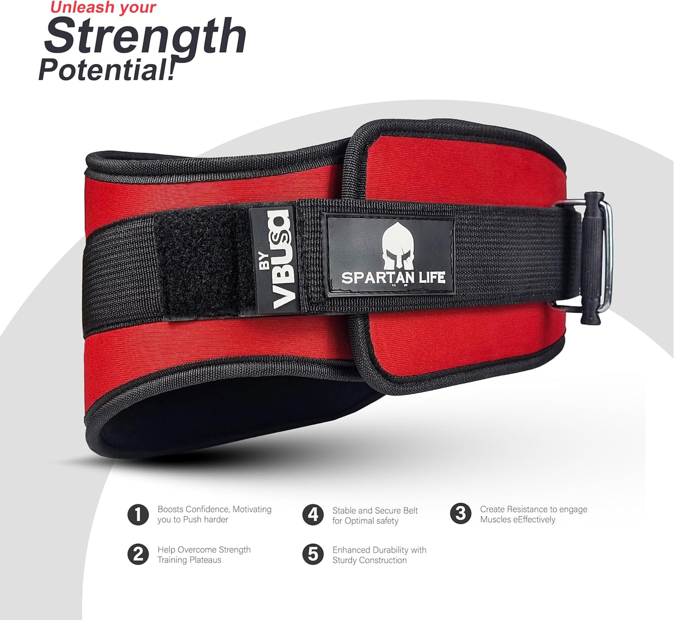 ADJUSTABLE SELF LOCKING LIFTING SPARTAN WEIGHT LIFITNG BELT