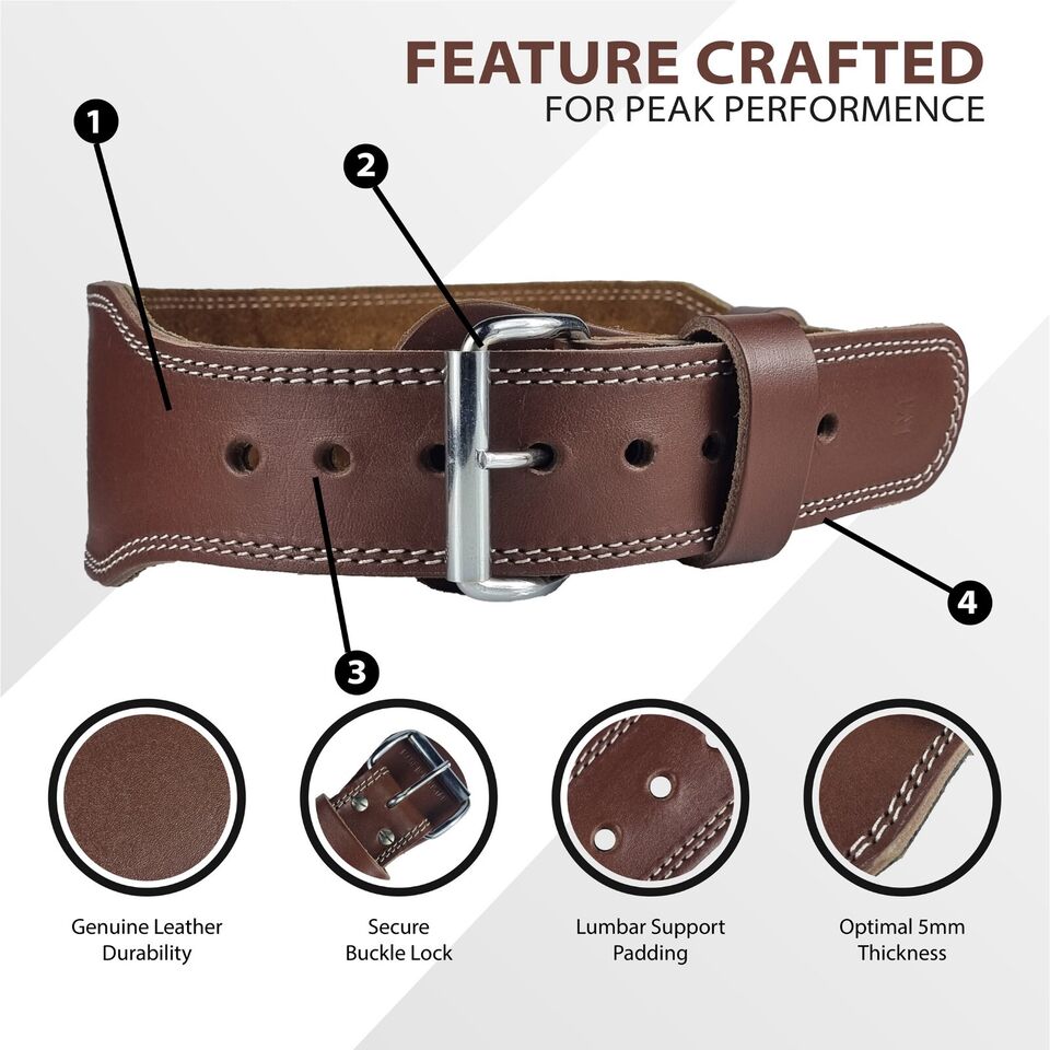 Genuine Leather Unisex Self Locking Belt | Functional Fitness
