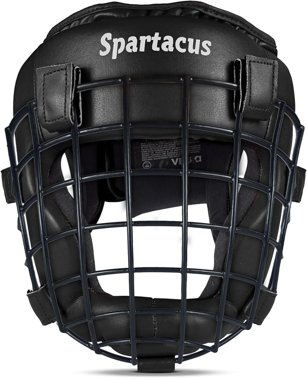 MMA Headgear with Removable Face Grill - For Boxing & Muay Thai