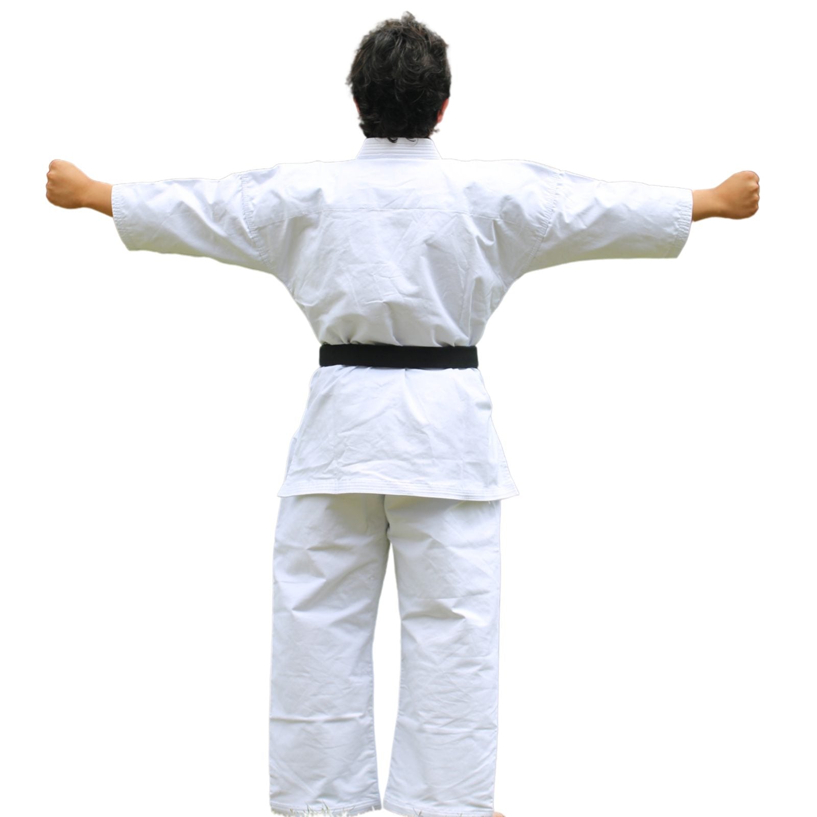 Plain White Karate Uniform Poly Cotton