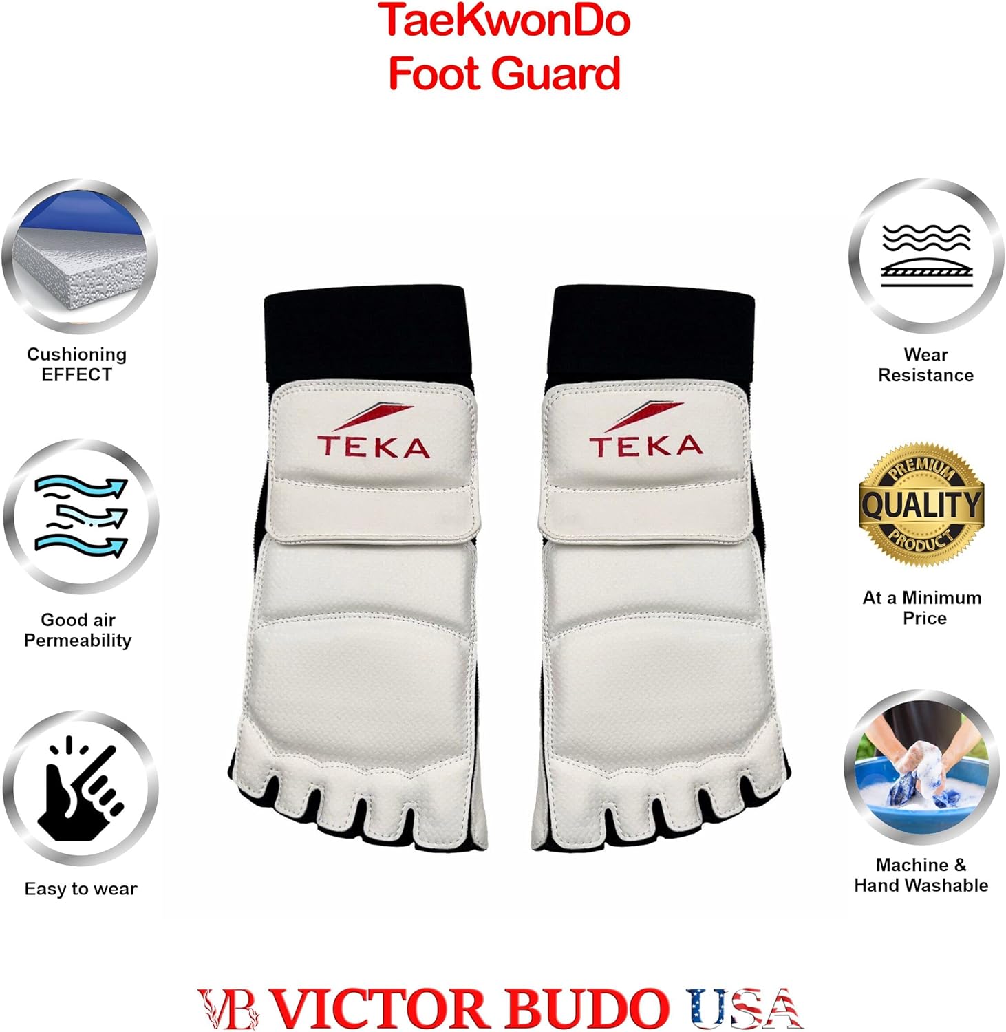 Taekwondo Mma Muay Thai Foot Protector Victor Budo USA